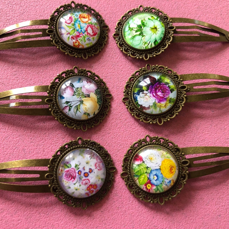 Hair Pins Thick Hair Glass - Etsy UK