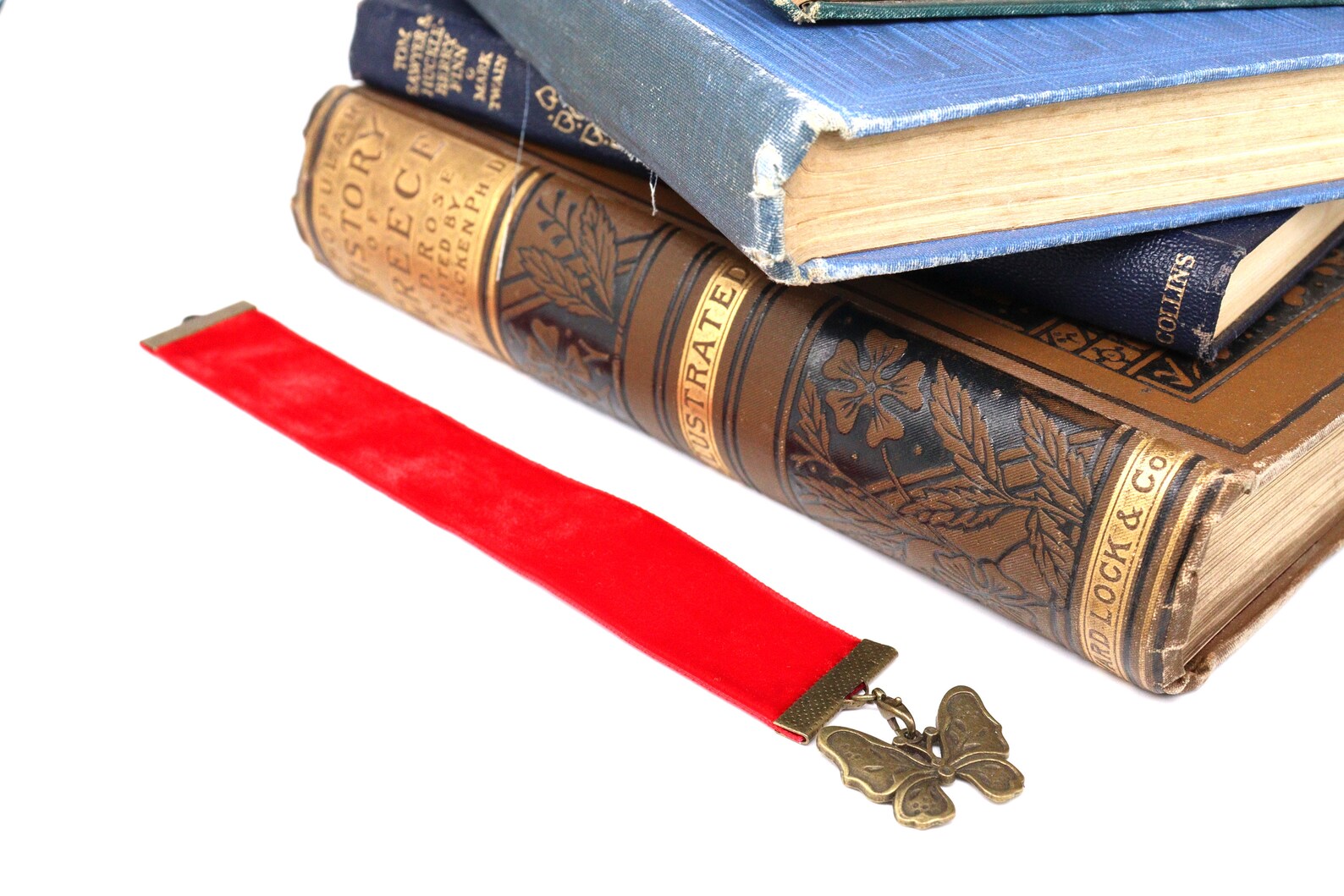 Marque de livre de luxe Marque de livre de velours rouge | Etsy