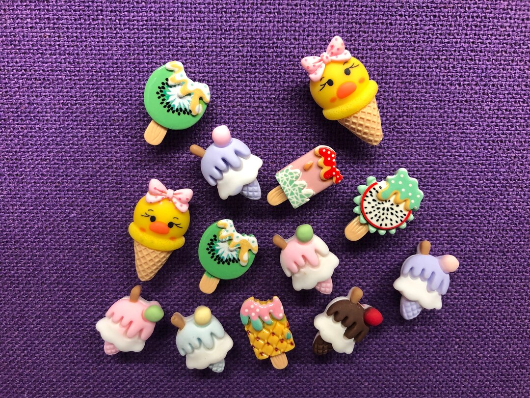 Ice Cream Push Pins Kawaii Ice Cream Pushpins Gelato Tacks Gelato Cork ...