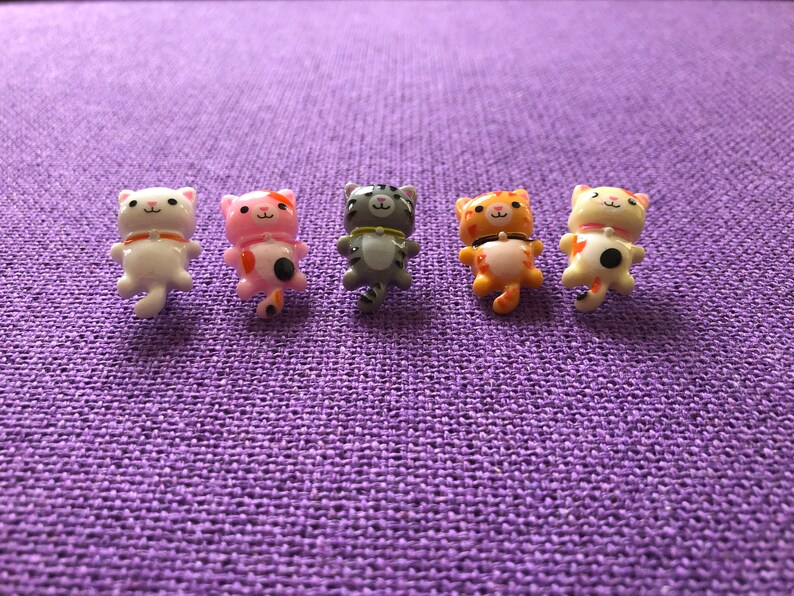 3 Cat Pins Kawaii Cat Pushpins Plastic Cat Shaped Tacks - Etsy