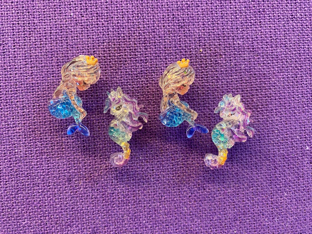 Seahorse Push Pins | Mermaid Pushpins | Mermaid Glitter Tacks | Cork ...