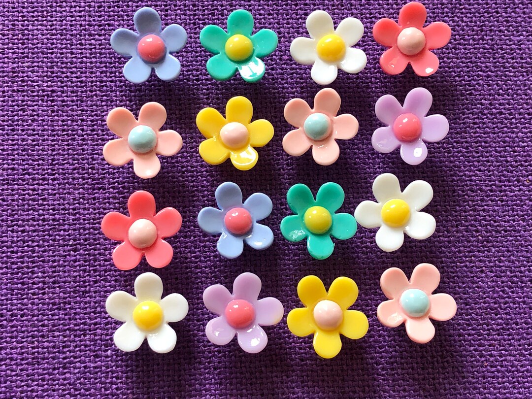 Flower Push Pins Pastel Flower Pushpins Floral Tacks - Etsy UK
