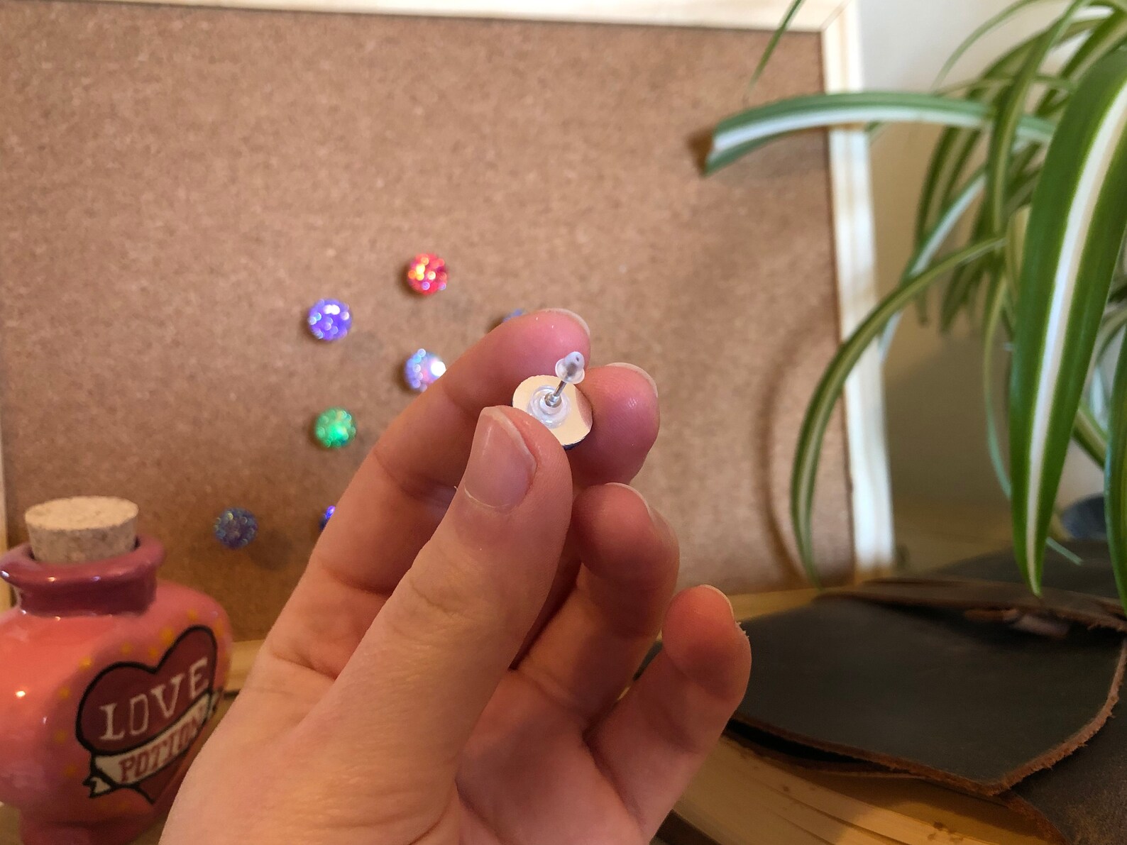 12 Push Pins | Sparkly Circle Mermaid Pushpins | Glitter Tacks | Cork ...