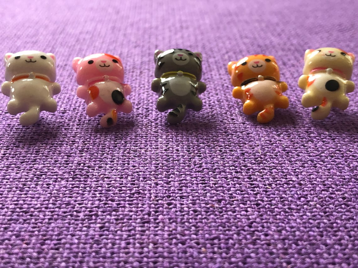 3 Cat Pins Kawaii Cat Pushpins Plastic Cat Shaped Tacks - Etsy