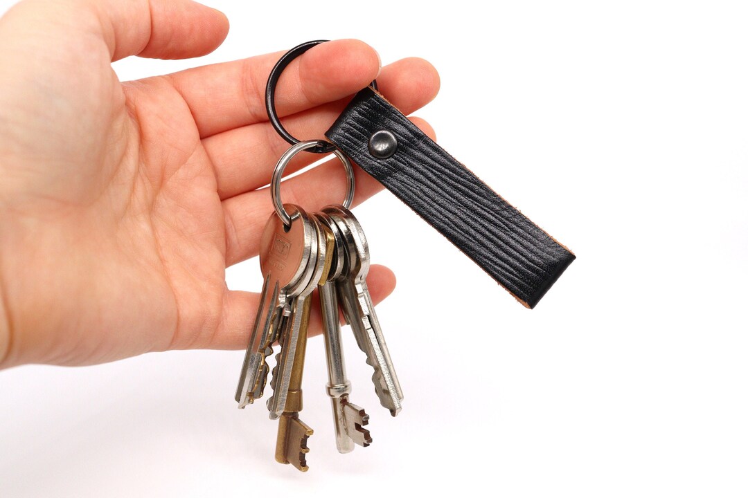 Leather Loop Key Ring | Key Fob | Leather Key Chain | Leather Keyring Gift | Leather Loop Bag ...