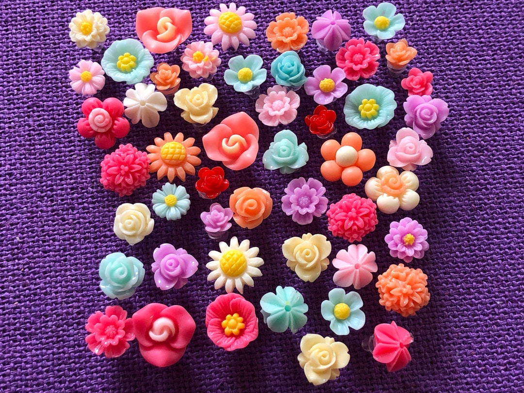 Flower Push Pins Mixed Flower Pushpins Floral Tacks Cork Board Tacks ...