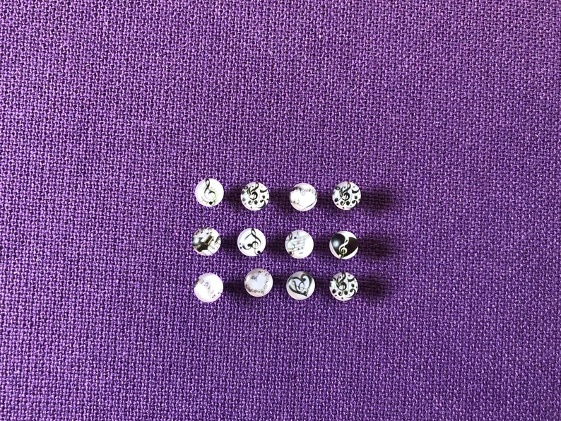Music Themed Push Pins Musical Notes Pushpins Tacks Cork | Etsy