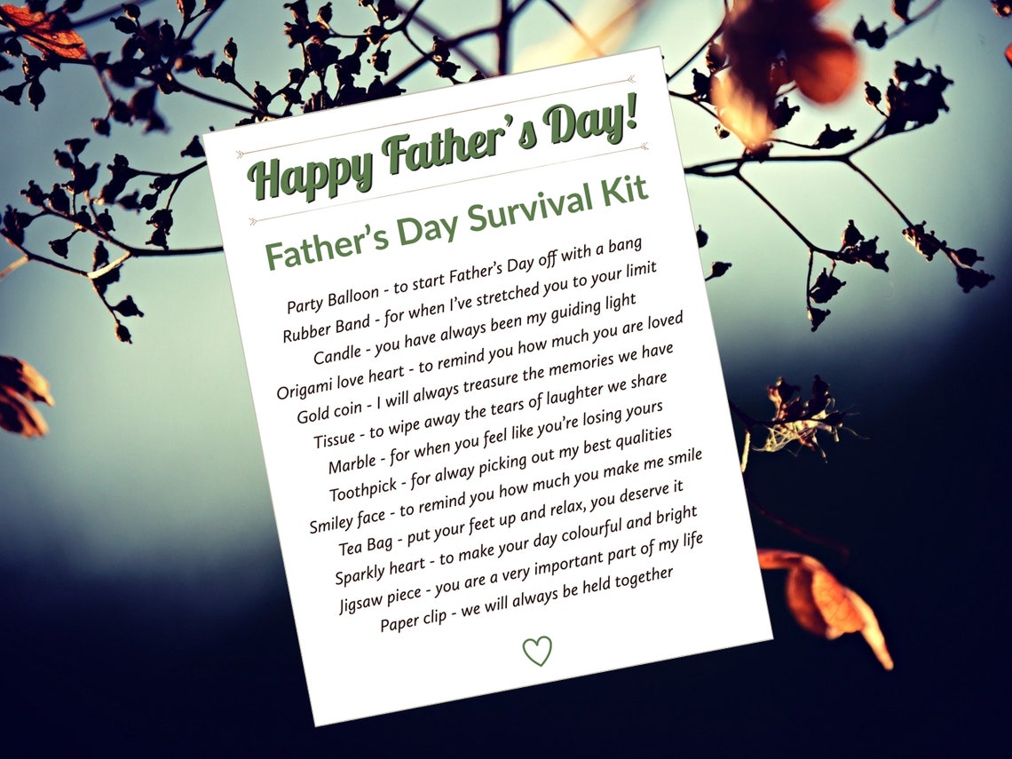 Father's Day Gift Survival Kit Funny Gift for Dad - Etsy