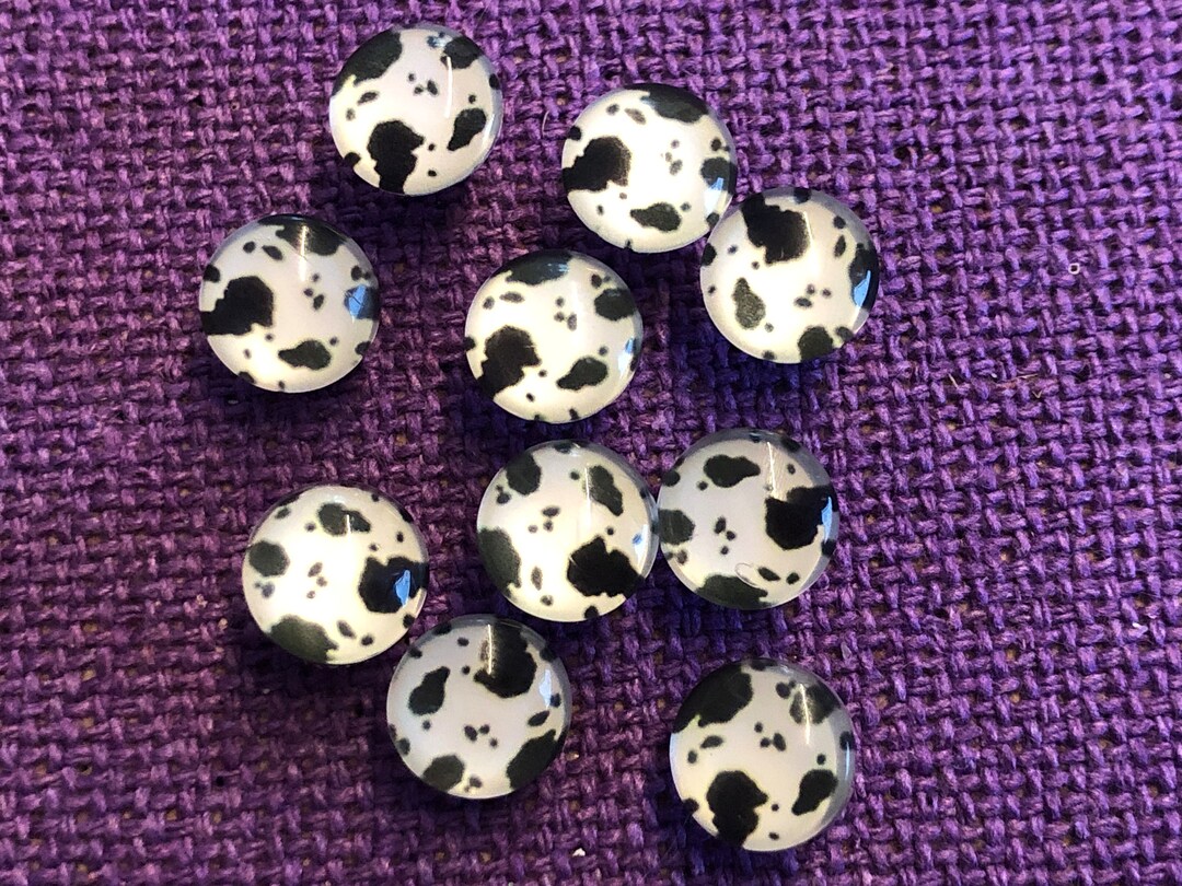 Animal Print Push Pins | Cow Print Pattern Pushpins | Black and White ...