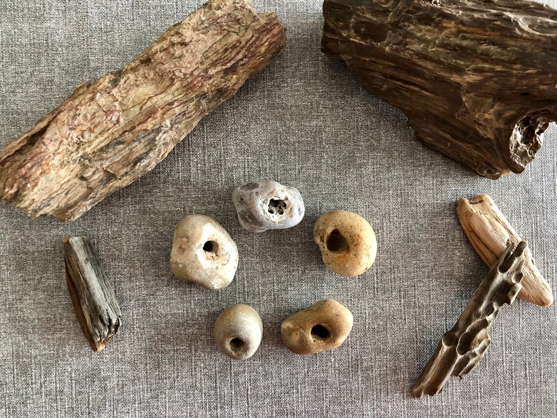 5 Hag Stones | Witch Stones | Holey Stones | Faery Stone | Odin-stone ...