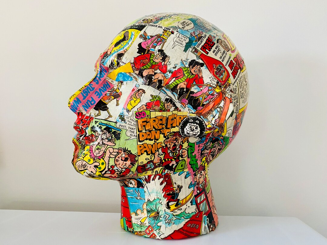 Comic Mannequin Head Headphone Stand Hat Stand Fascinator Stand Head ...