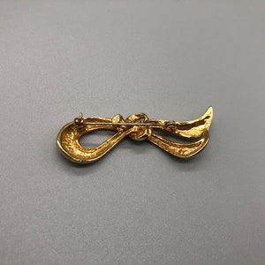 Vintage Single Loop Bow Brooch Vintage Gold Tone Bow Brooch Vintage ...