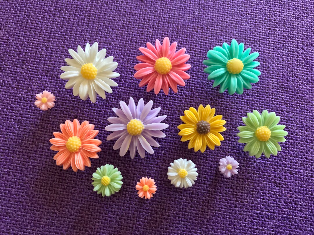 Flower Push Pins | Colourful Flower Pushpins | Floral Tacks | Cork ...