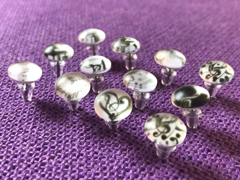 Music Themed Push Pins Musical Notes Pushpins Tacks Cork | Etsy