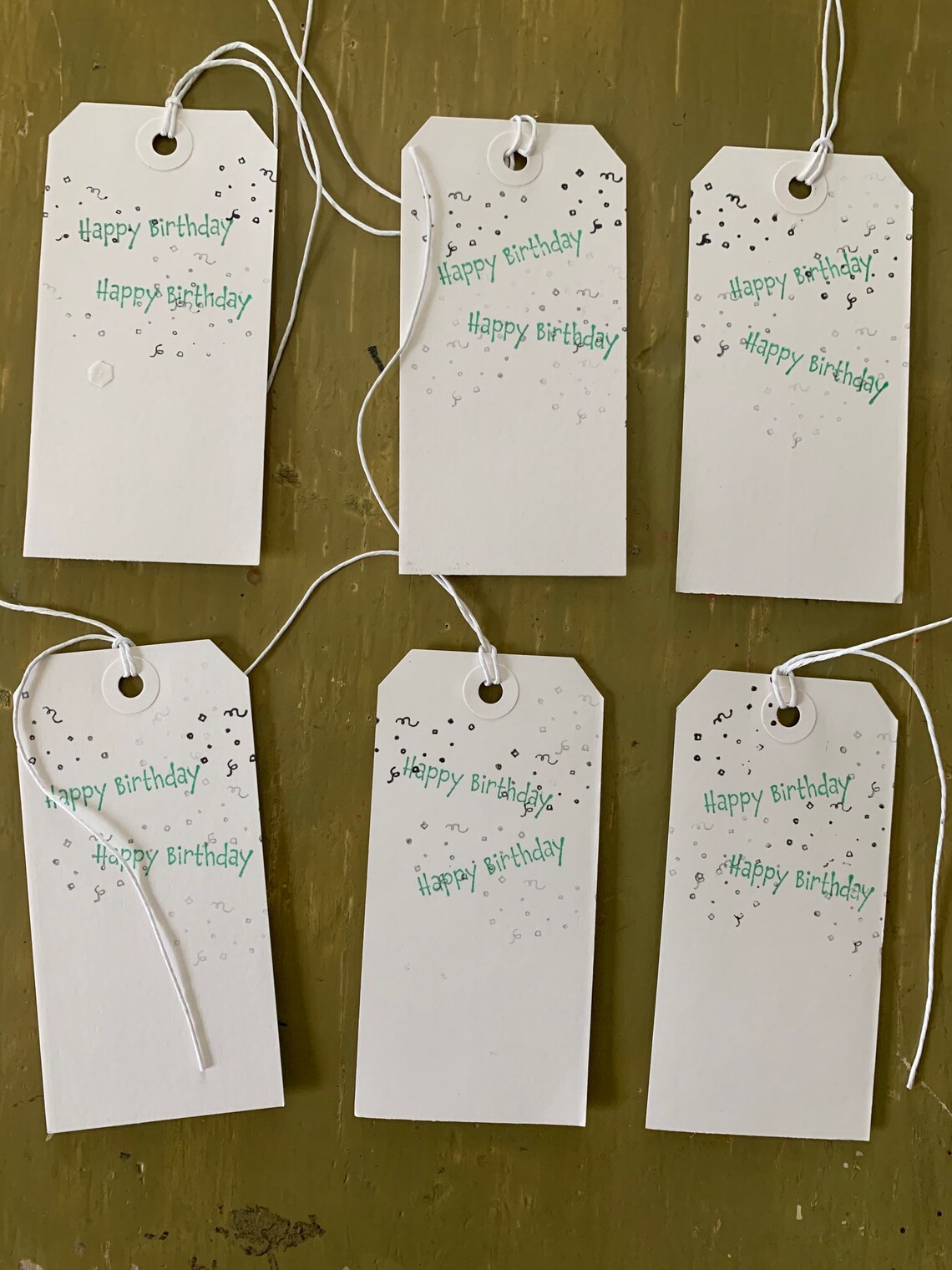Stampinup Lot of 6 Birthday Gift Tags Handmade - Etsy