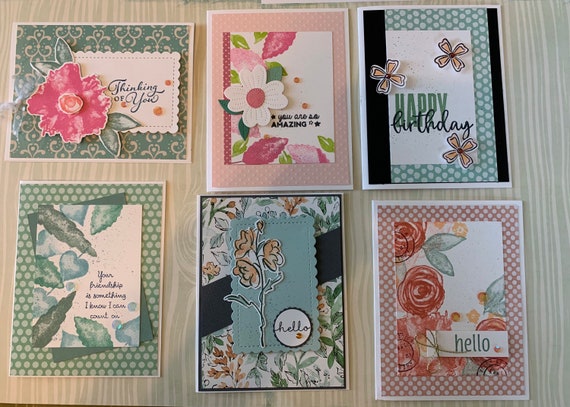 Stampin up Lot of 6 Handmade Cards - Etsy