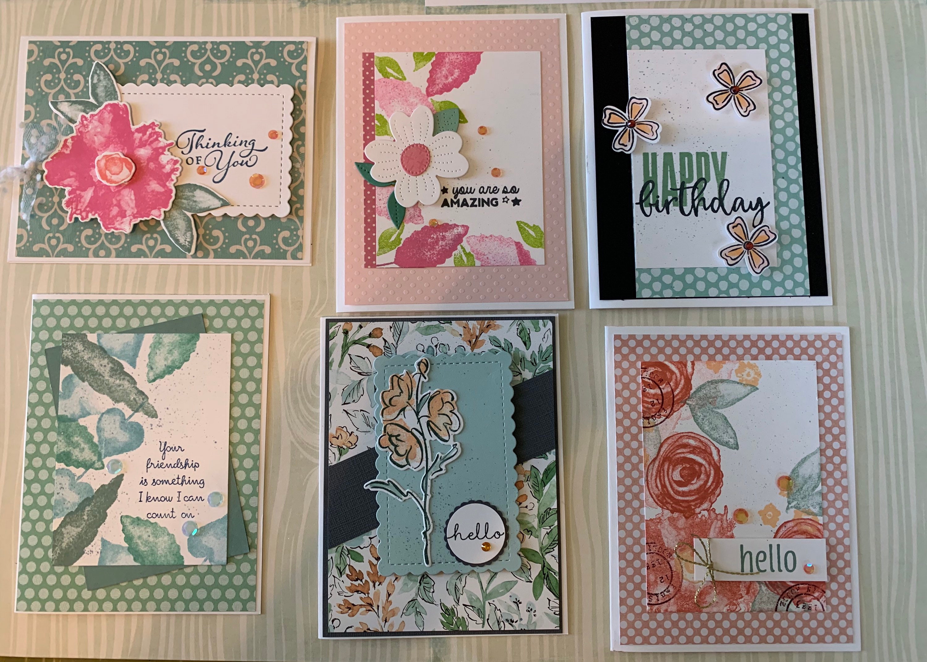 Stampin up Lot of 6 Handmade Cards - Etsy