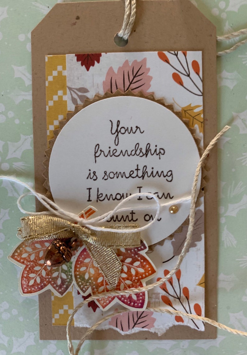 Stampin’up Lot of 6 Fall Friendship Tags Vintage Handmade Stampin’up ...