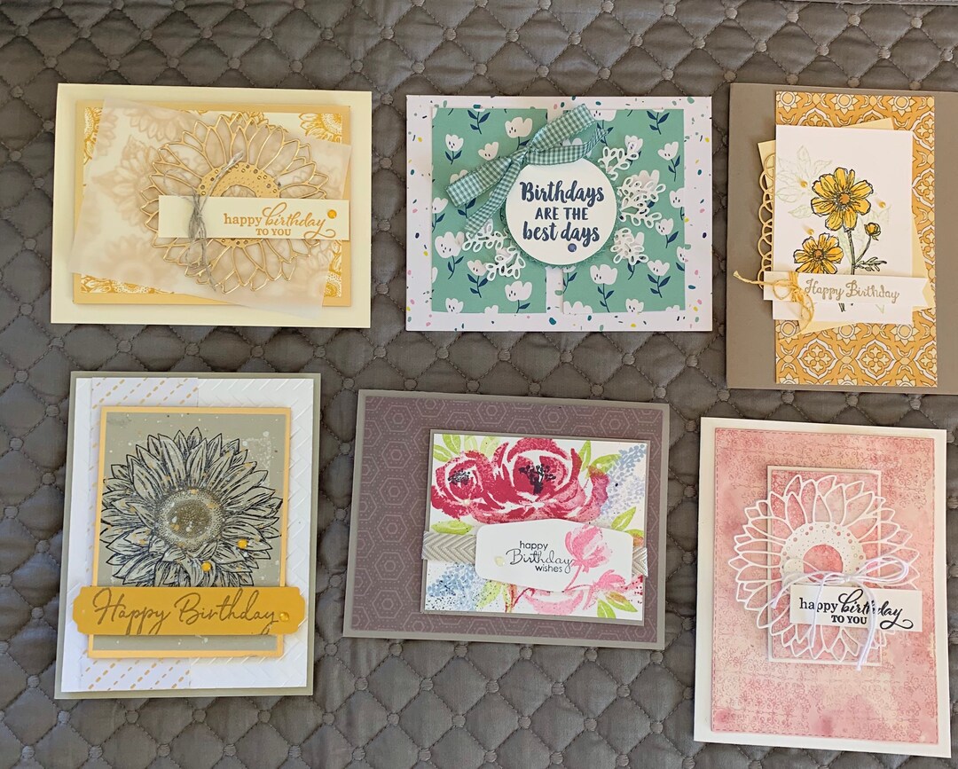 Stampin up Lot of 6 Handmade Cards - Etsy