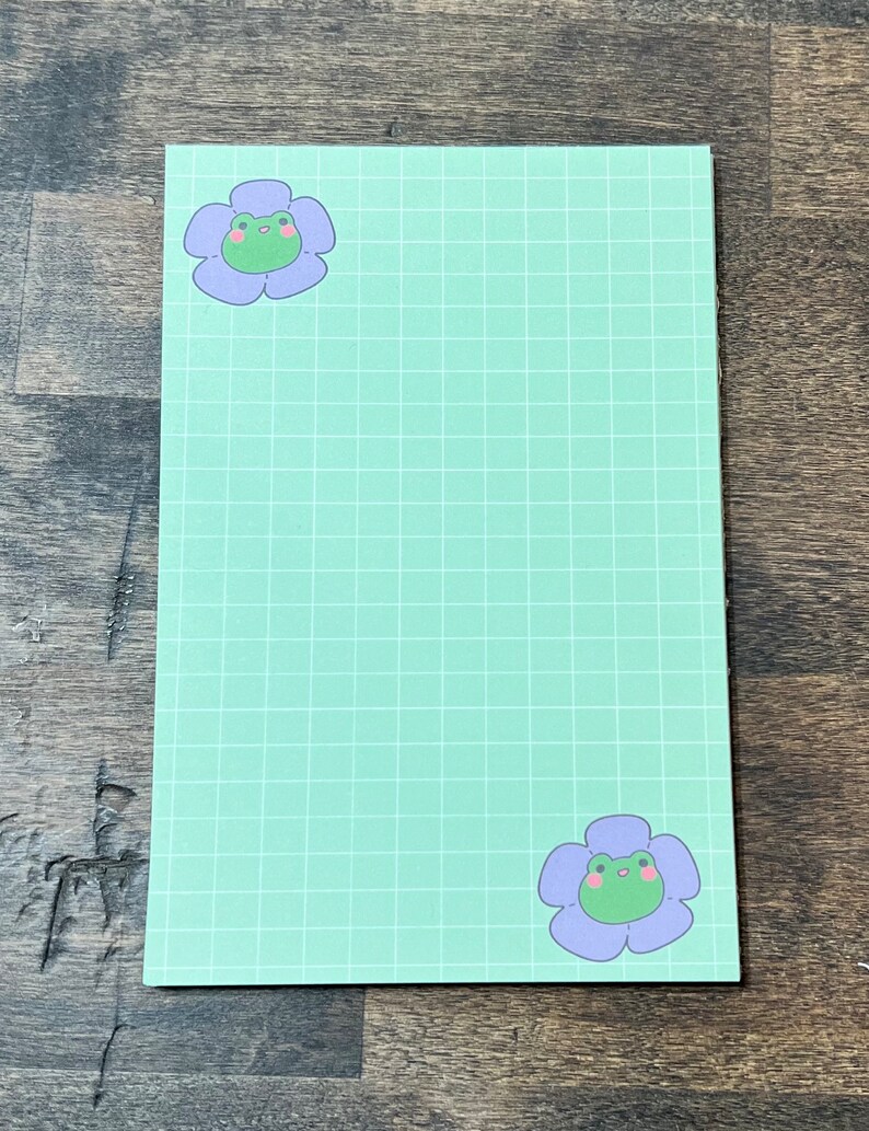 Notepad Frogs Memo Pad Cute Stationary Cute Frog Grid Memo Pad - Etsy