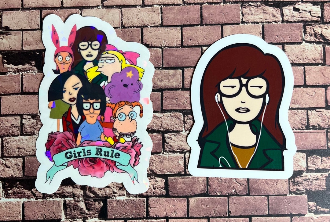 Girls Rule Stickers | Daria | Cartoons | Waterproof Stickers - Etsy