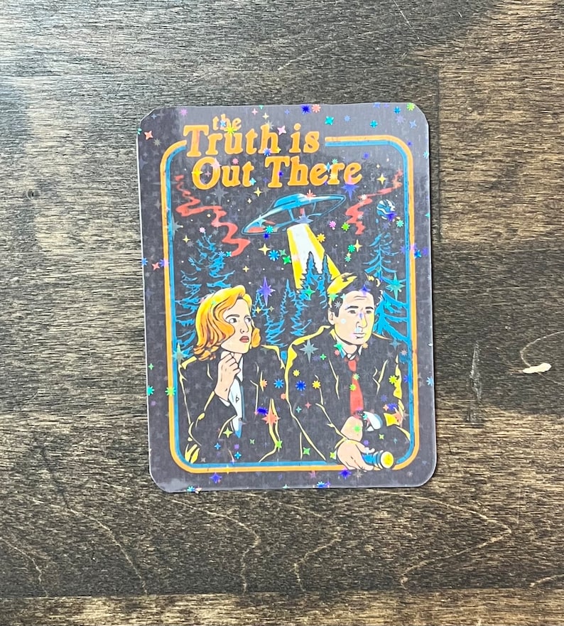 X-files Sticker Holographic Stickers Fox Mulder Aliens - Etsy