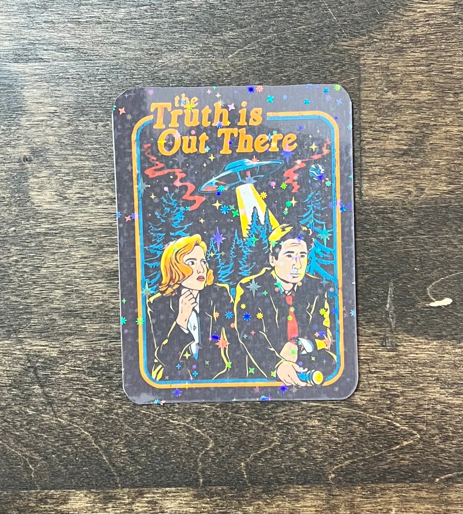 X-files Sticker Holographic Stickers Fox Mulder Aliens - Etsy