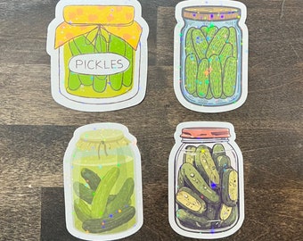 Jar of Pickles Sticker Waterproof Vinyl Sticker I Love Pickles Pickle ...