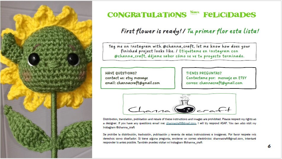 Pattern Shrek Sunflower - Etsy