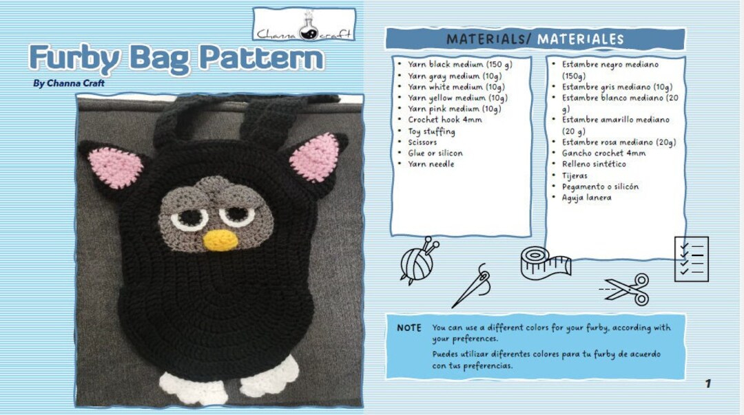 Furby Bag Crochet Pattern - Etsy