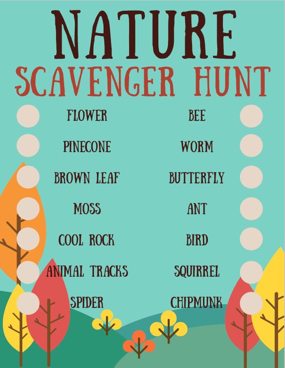 Nature Scavenger Hunt - Etsy