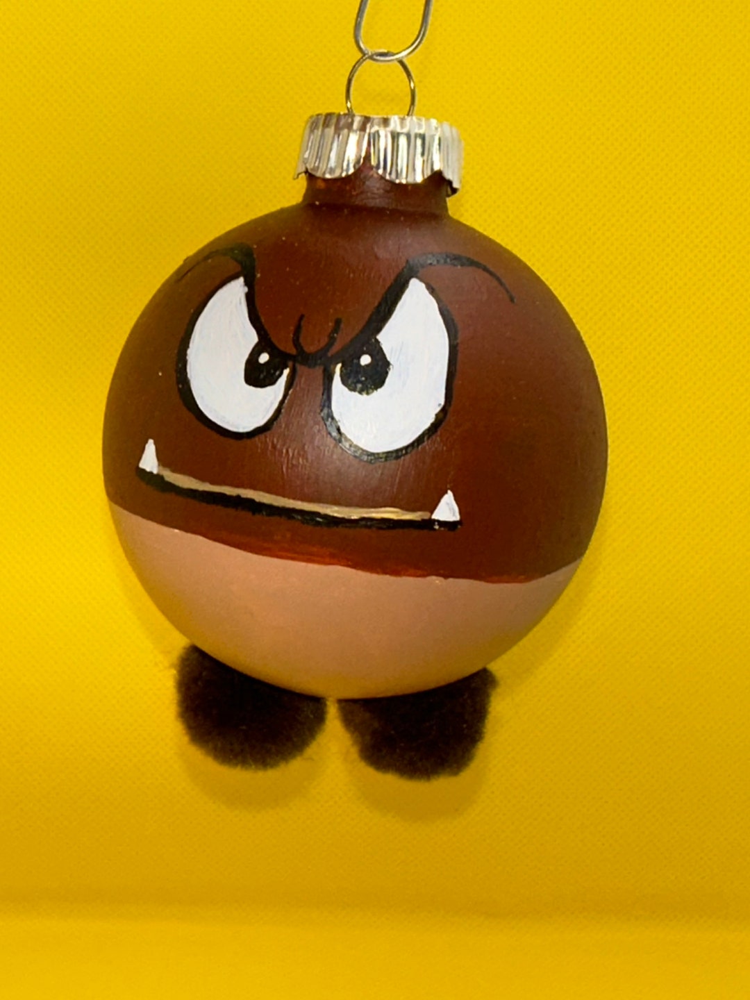 Goomba. Inspired Super Mario Bros Ornament, Hand Painted Completely ...