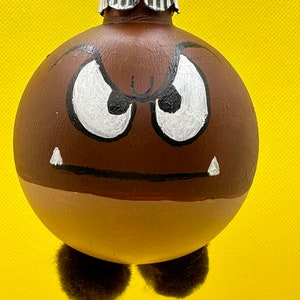 Goomba. Inspired Super Mario Bros Ornament, Hand Painted Completely ...