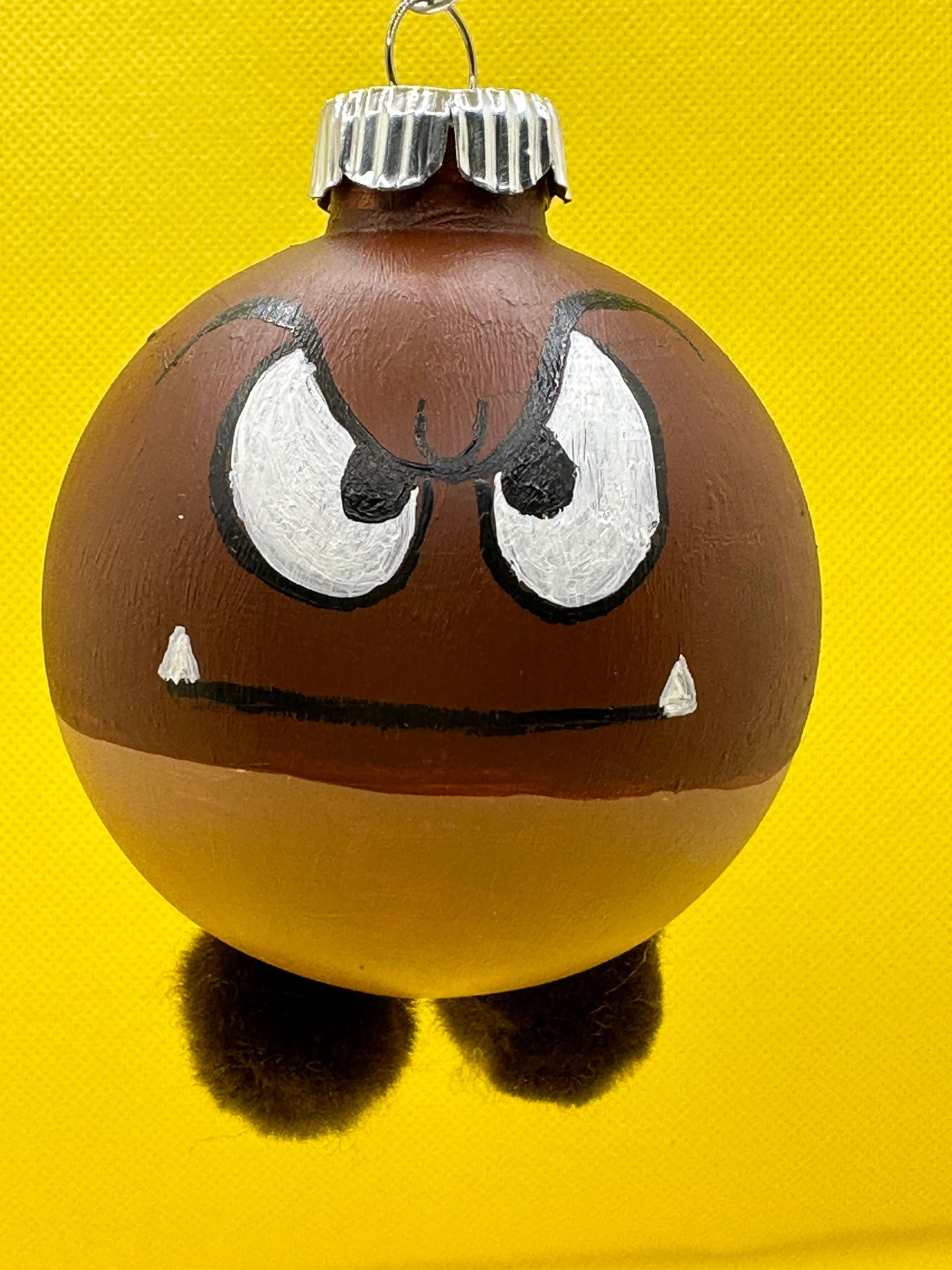 Goomba. Inspired Super Mario Bros Ornament, Hand Painted Completely ...