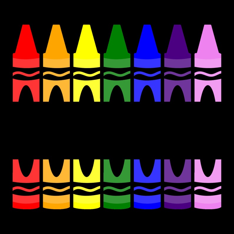Crayon Monogram PNG - Etsy