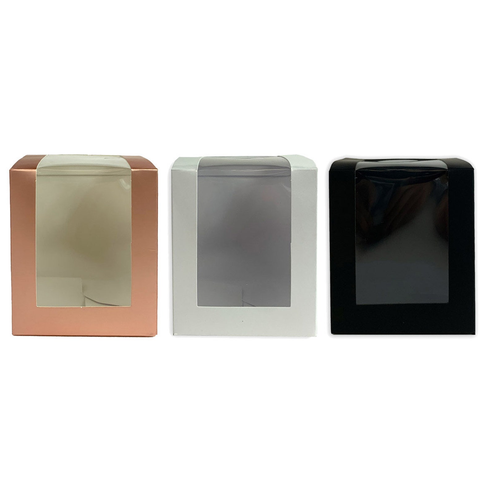 12-PACK Candle Packaging With Clear PVC Window in Front, Small Gift Box ...