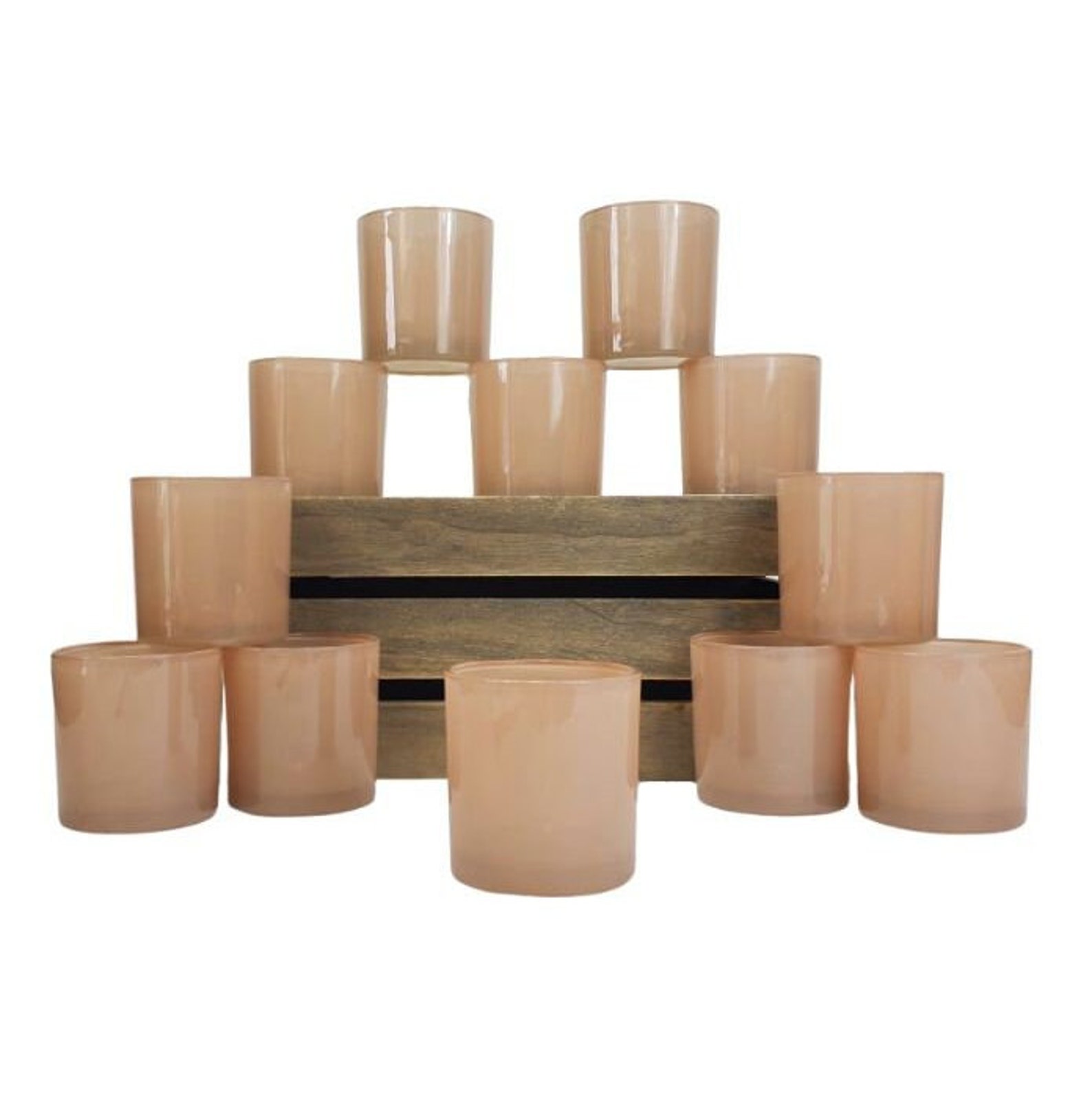 12-PACK 9.5oz. Sand Candle Jars, Glass Candle Vessels, Bulk Candle Jars ...