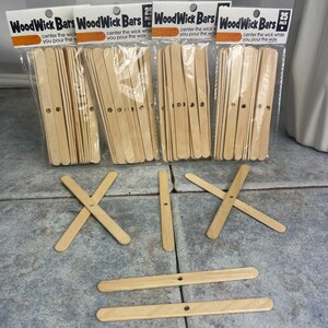 100-PK Wooden Wick Centering Sticks | Craft Sticks | Wood Popsicle ...