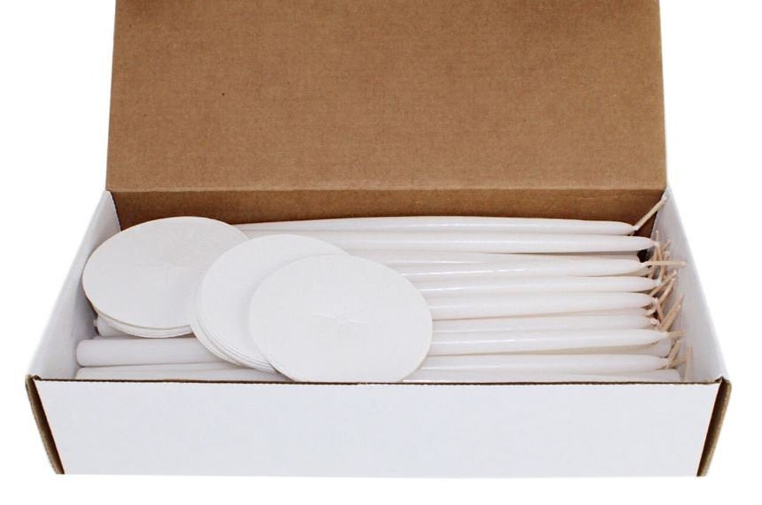 10" Processional Candle Set With Paper Bobeches | 50 Tapers | Candle ...