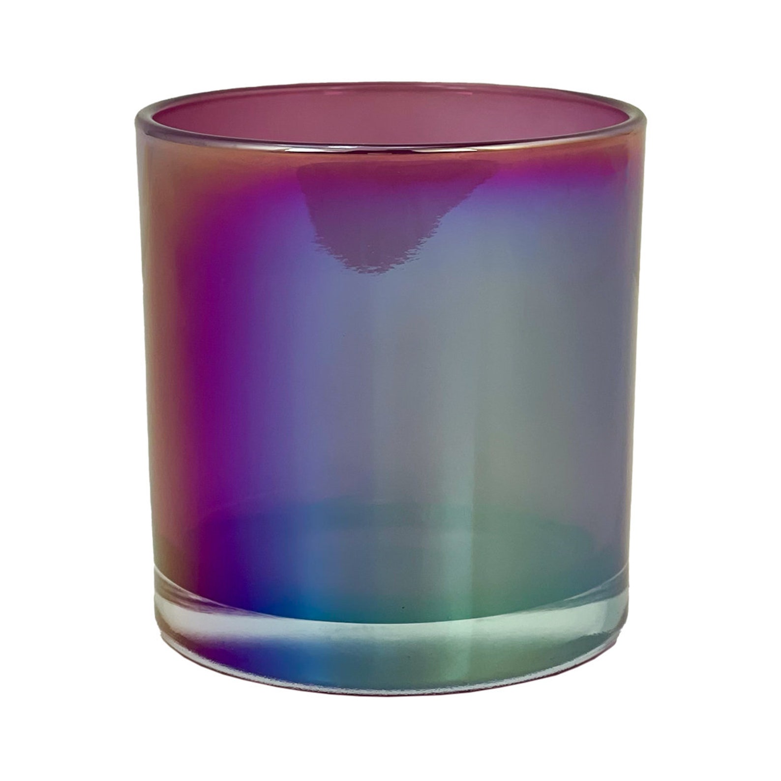 12-PACK 9.5oz. Iridescent Purple Candle Jars, Glass Candle Vessels ...