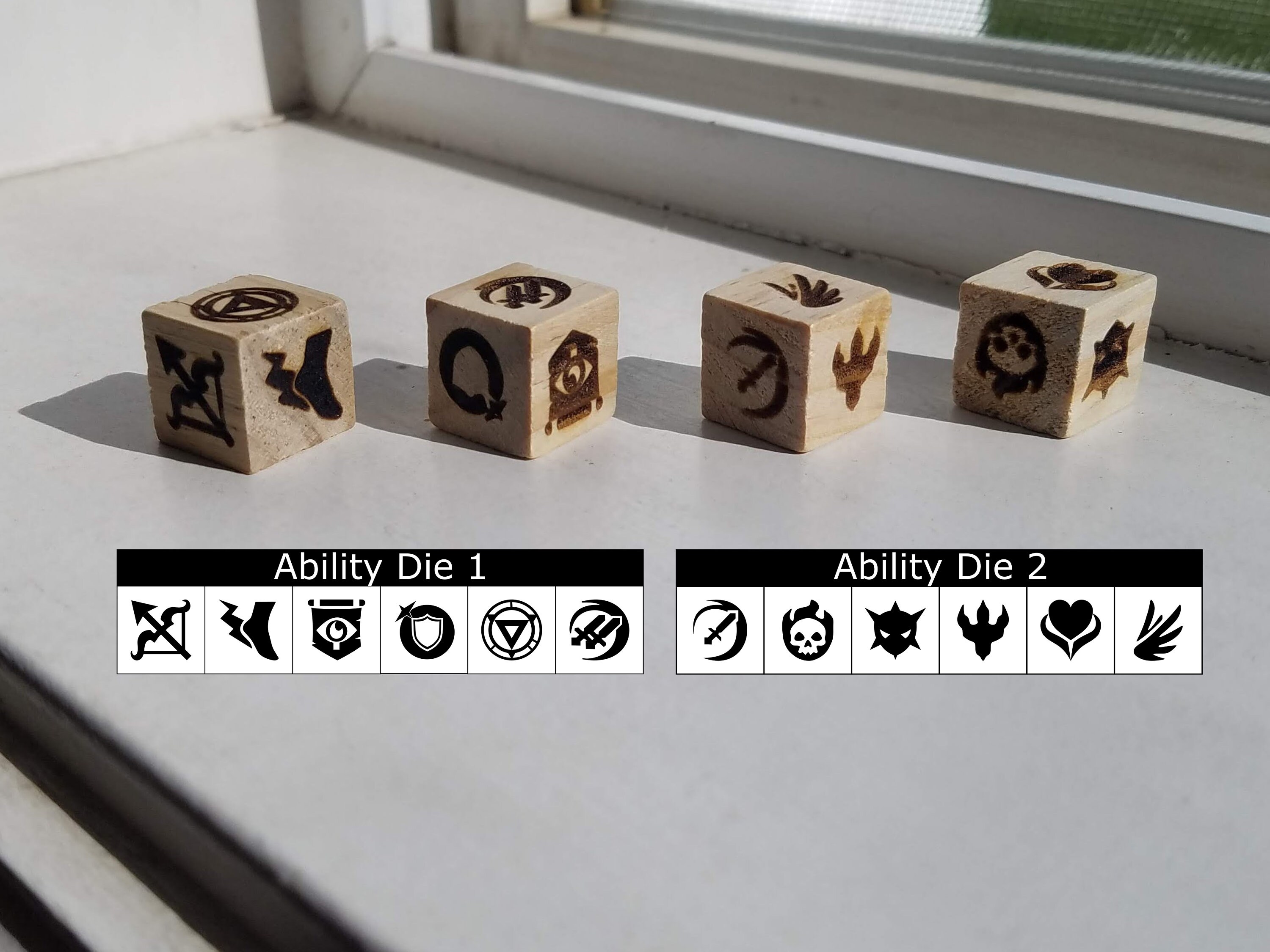 Paar Ability Counter Dice 15mm Wood Dice for Magic: the - Etsy Nederland