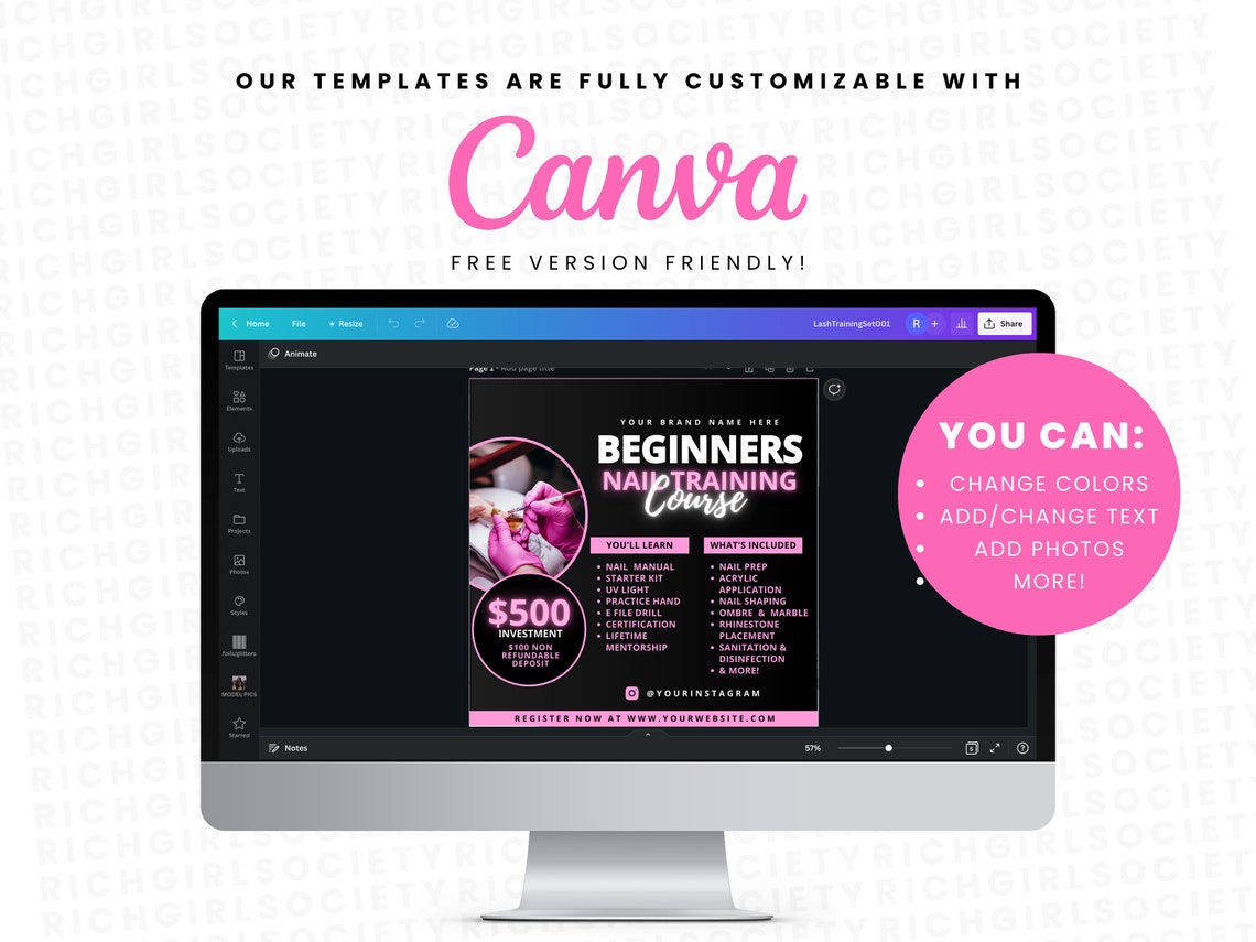 DIY Makeup Class Flyer MUA Training Mimosas Brunch Flyer - Etsy