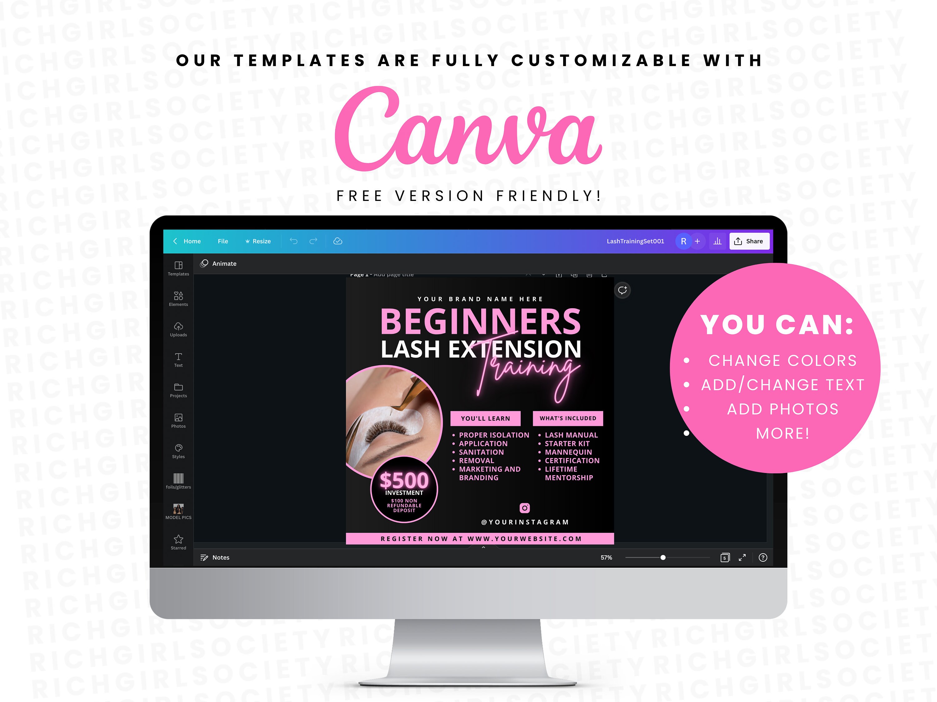 DIY Certificate of Completion Certificate Template Pink - Etsy