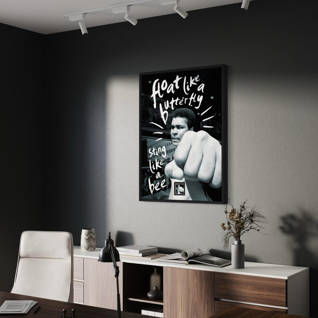 Float Like a Butterfly, Sting Like a Bee – Muhammad Ali Quote Wall Art ...