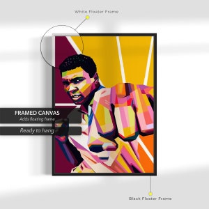 Muhammad Ali ’kick Wpap Art Colors’ - Canvas Wall Art Poster Print ...