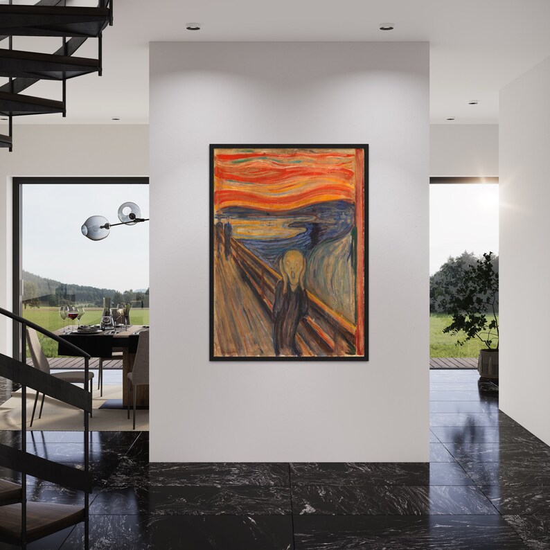 The Scream 1893 by Edvard Munch Canvas Wall Art / Poster - Etsy