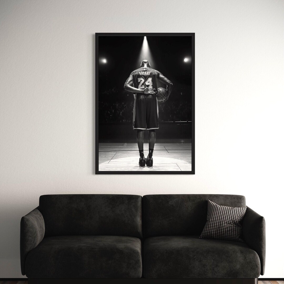 Kobe Bryant Framed Canvas Wall Art | Poster Print - Iconic Mamba 24 ...