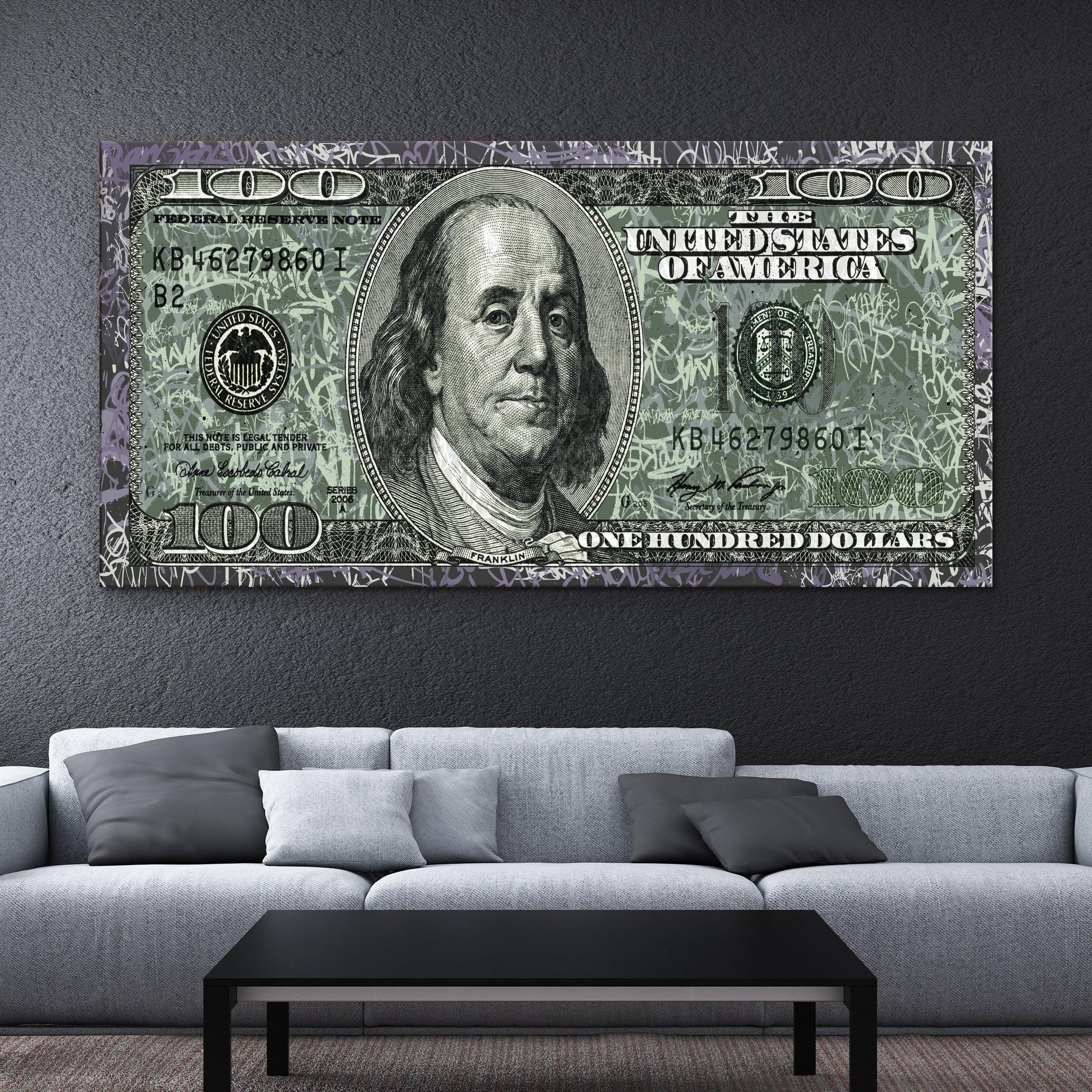 Benjamin Money Boss - 100 Dollar Bill Money Press Graffity Office ...