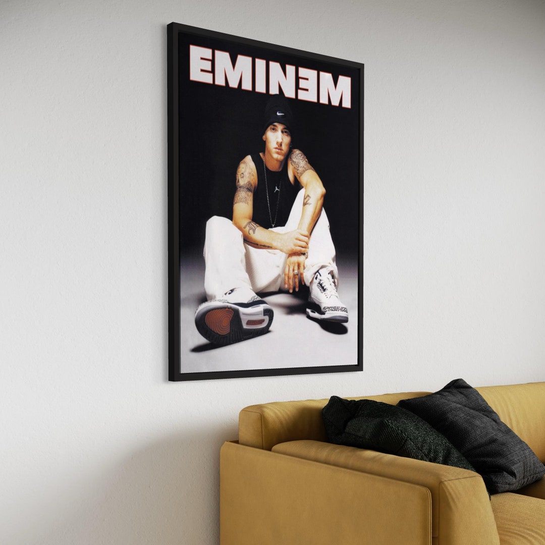 Eminem Canvas Wall Art Poster Print Famous Rapper Iconic Vintage Music ...