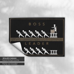 Boss Vs Leader Motivational Canvas Wall Art / Poster Print - Inspiring ...
